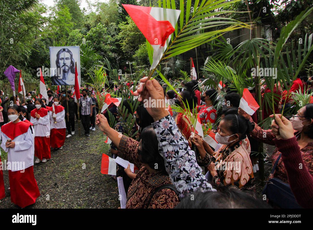 Sleman, Yogyakarta, Indonesia. 2nd Apr, 2023. Catholics of the St ...
