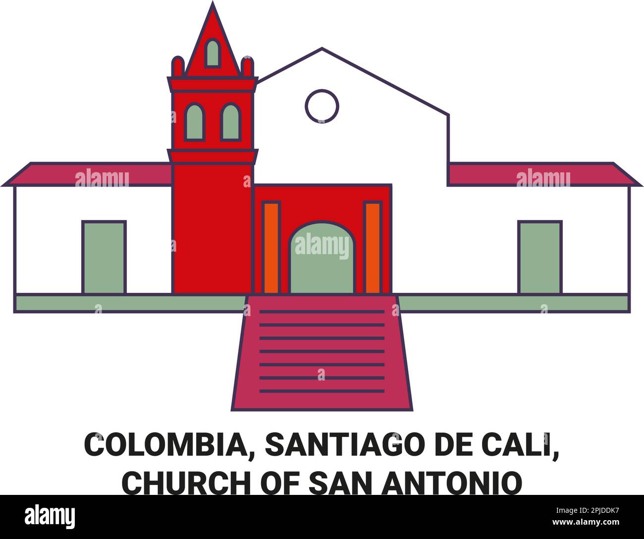 Colonial architecture cali Stock Vector Images - Alamy