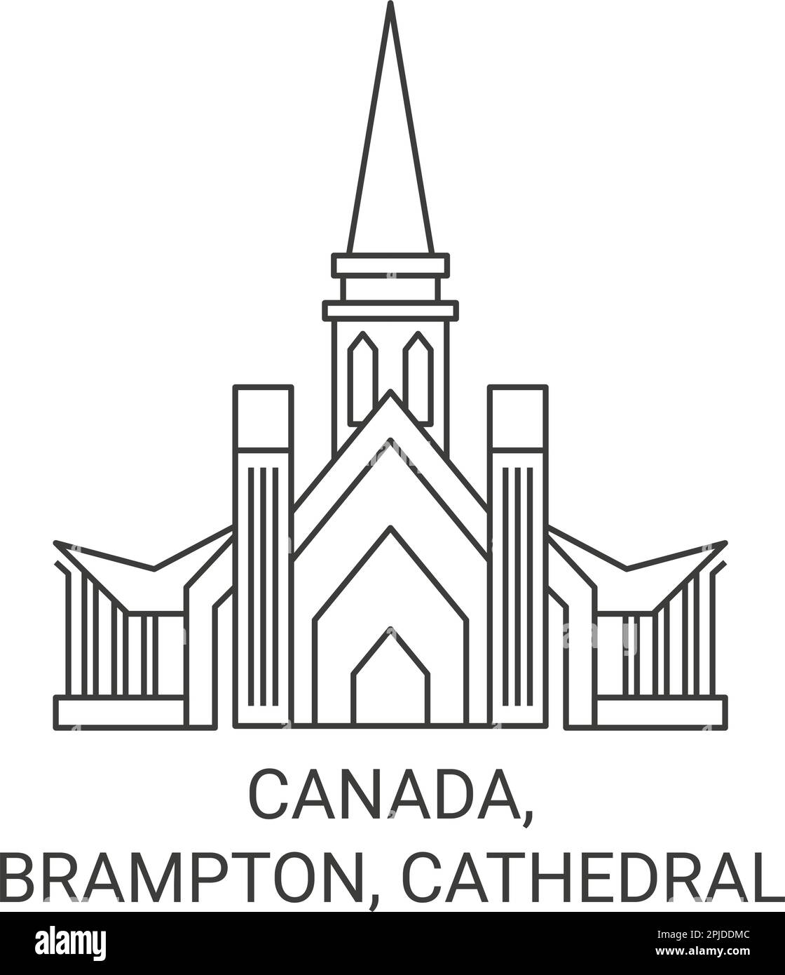 Canada, Brampton, Cathedral travel landmark vector illustration Stock ... Canada, Brampton, Cathedral travel landmark vector illustration Stock ...