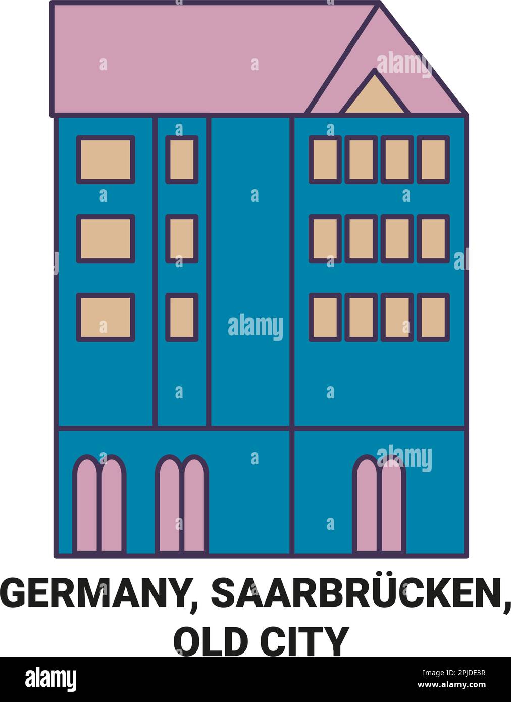 Germany, Saarbrucken, Travels Landsmark travel landmark vector ...