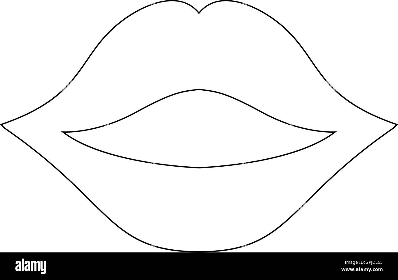 lips icon or logo sign symbol vektor illustration,high quality black ...