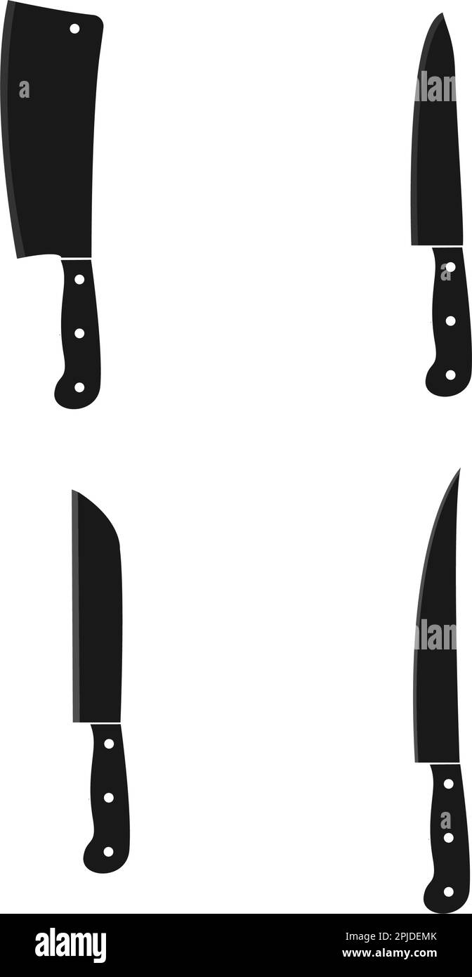 Steak knife black handle Cut Out Stock Images & Pictures - Alamy