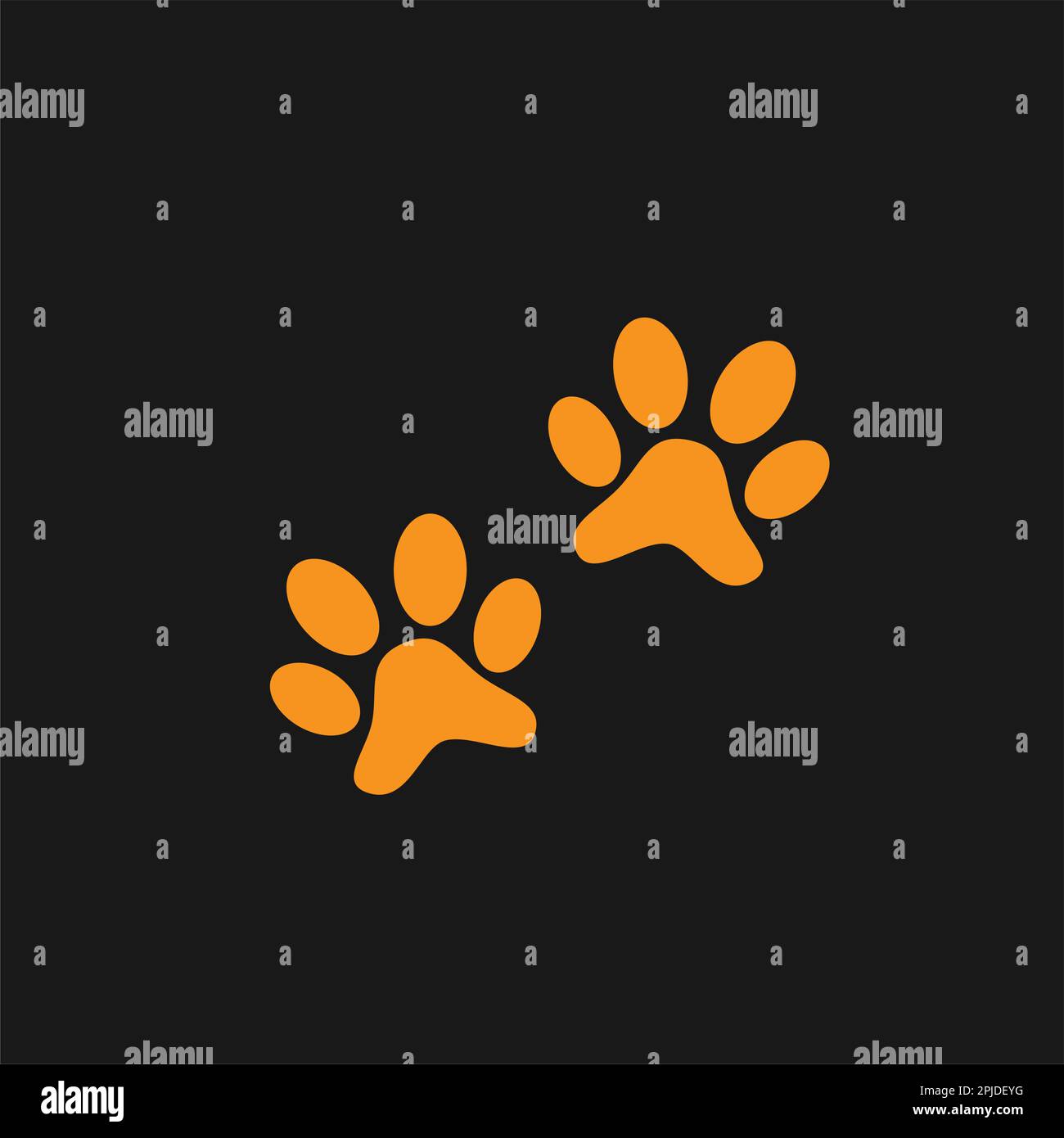 dog footprint background vektor illustration design Stock Vector Image ...