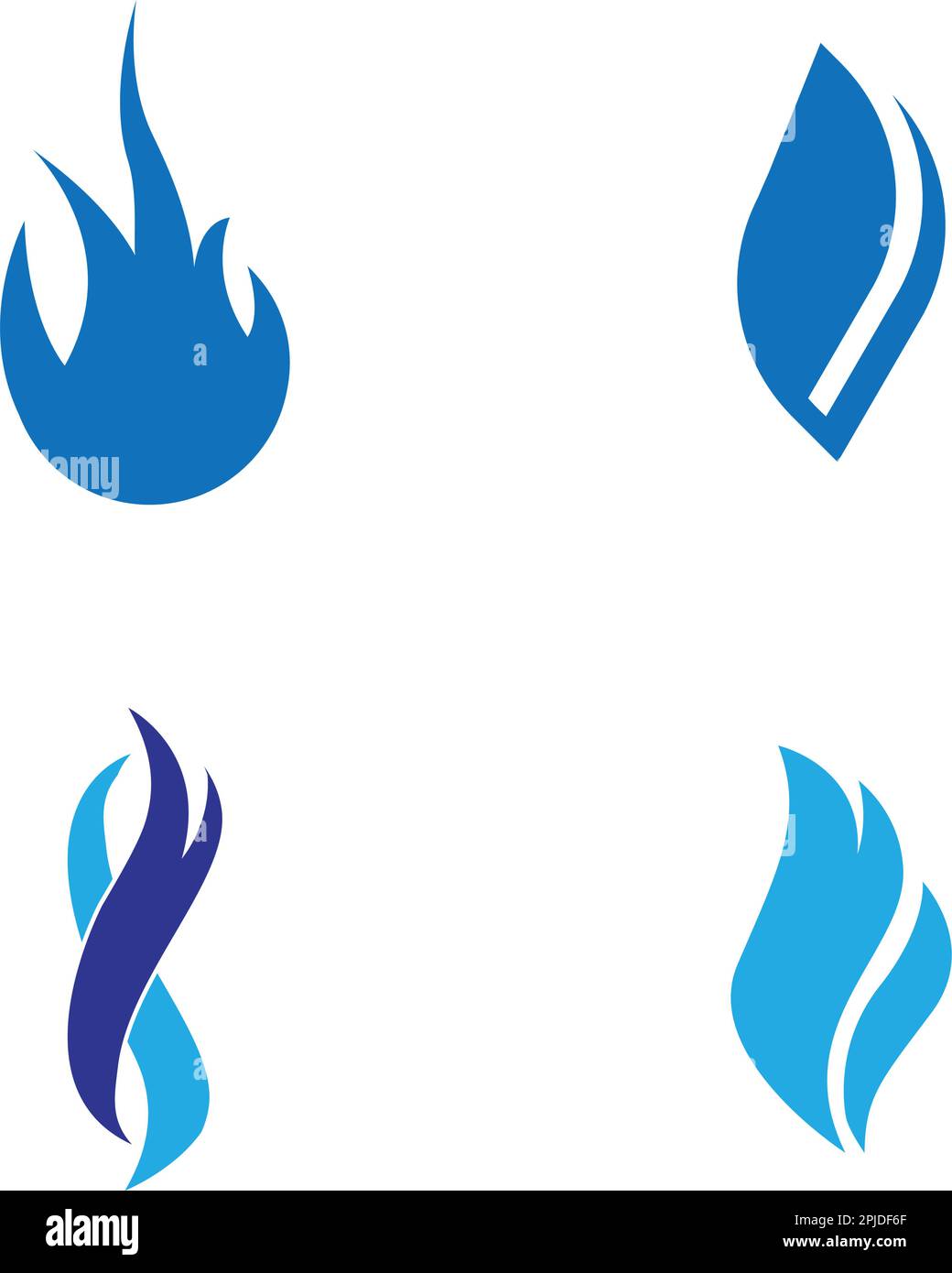 blue fire flame logo illustration design Stock Vector Image & Art - Alamy