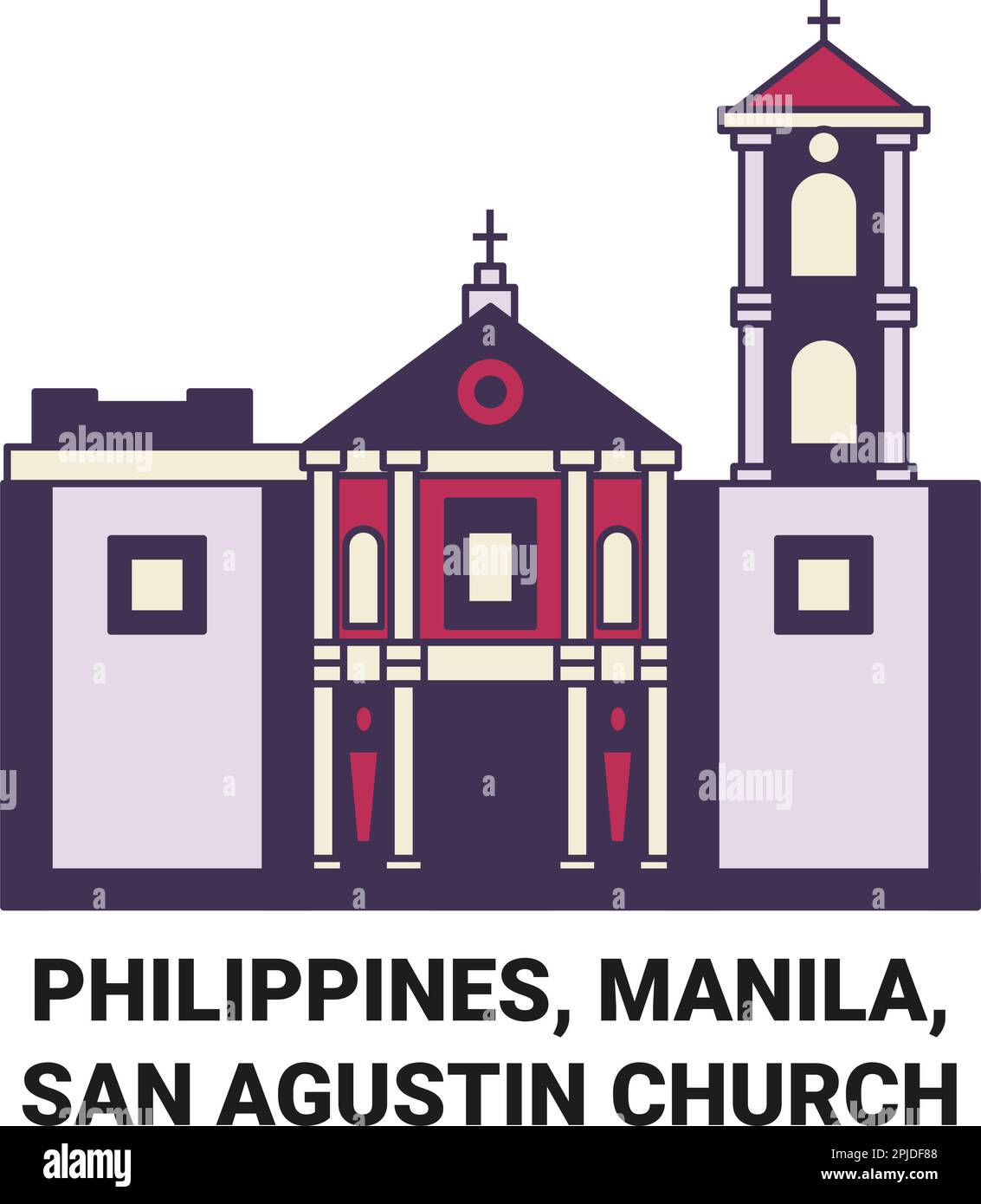 San agustin church manila Stock Vector Images - Alamy