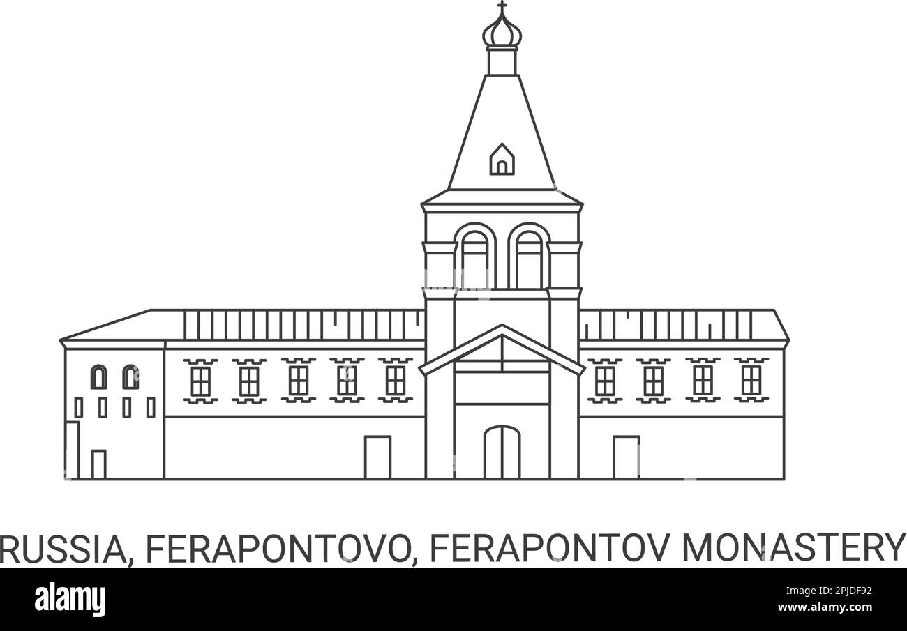 Russia, Orthodox Church travel landmark vector illustration Stock ...