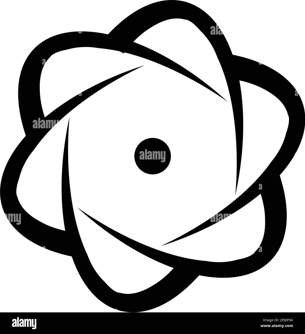 Molecular atom neutron laboratory Icon Vector physics science model for ...