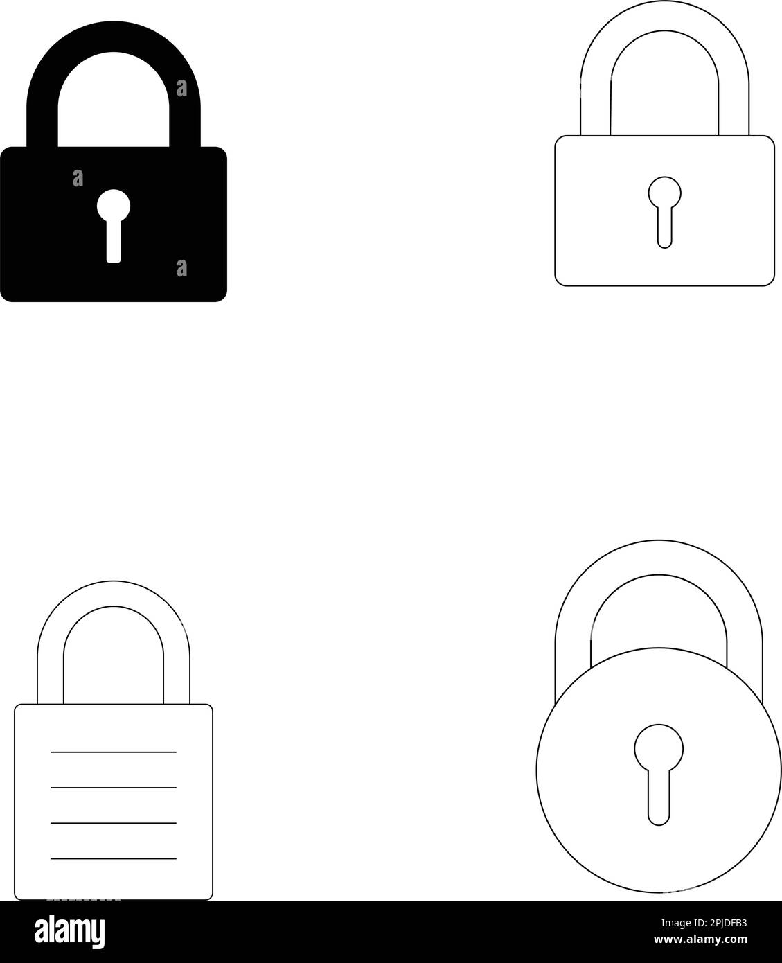 Open closed padlock Stock Vector Images - Alamy