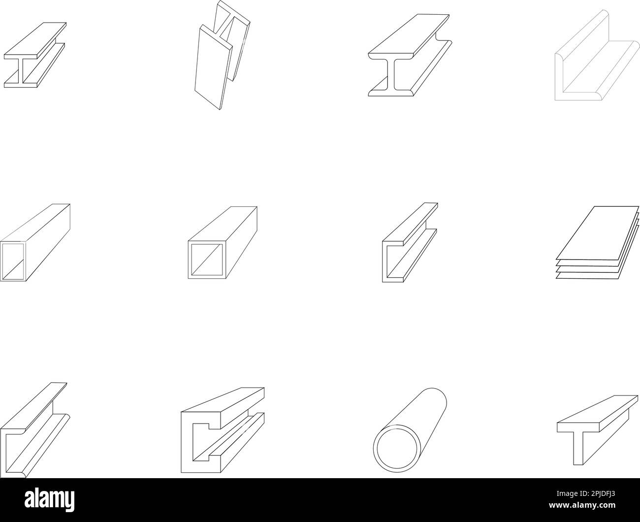 Steel product vector icon. I profile shape and long. That alloy of iron ...
