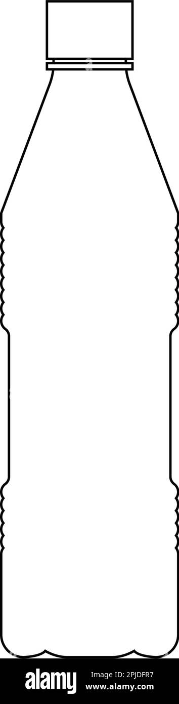 Plastic bottle vector illustration, line icon design Stock Vector Image ...
