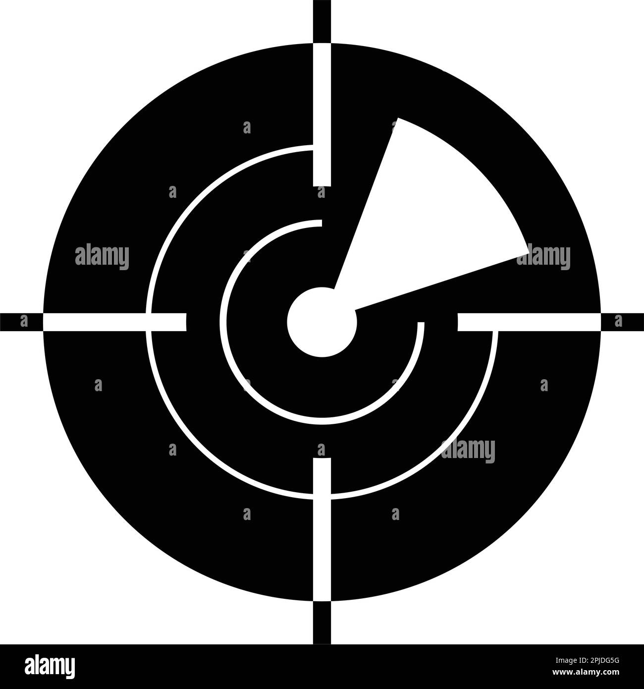 Vector radar icon - linear radiolocation sign Stock Vector Image & Art ...