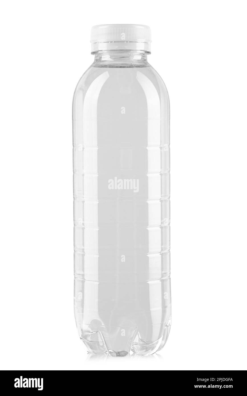 Empty plastic water bottle. Isolated on a white background. File ...