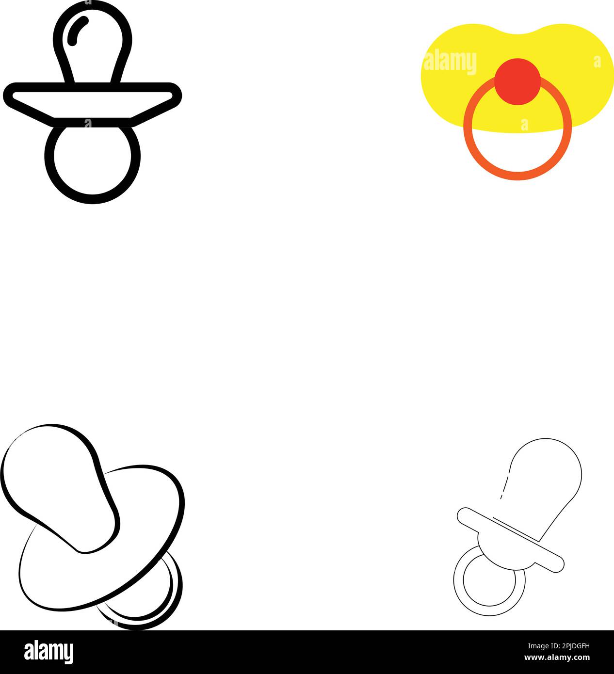 baby pacifier icon group vektor illustration design Stock Vector Image ...