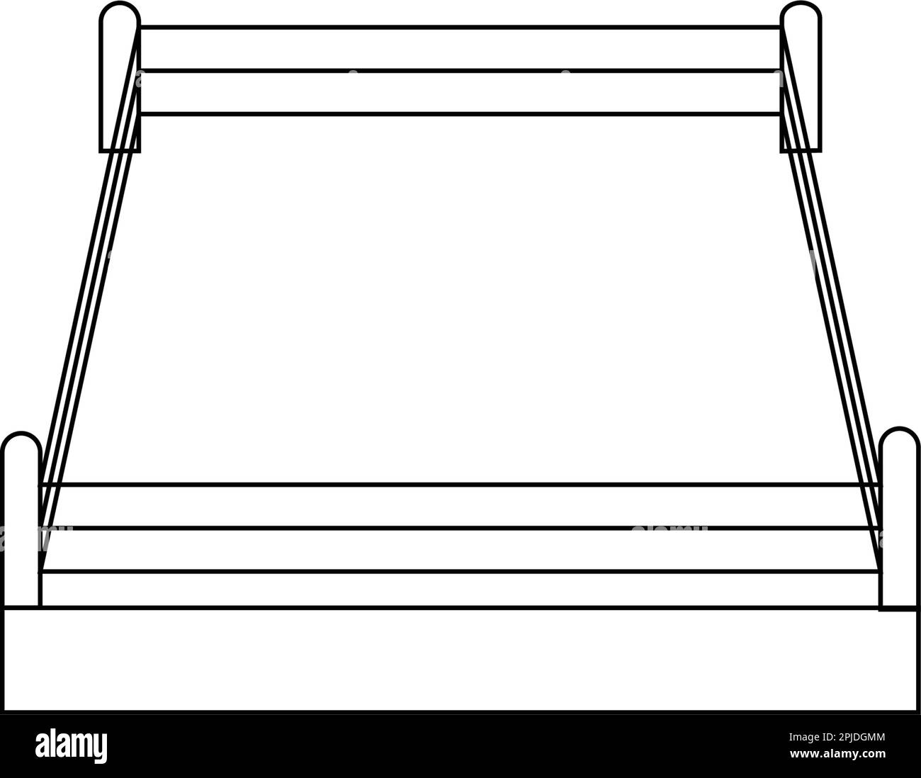 simple boxing ring logo illustration design Stock Vector Image & Art ...