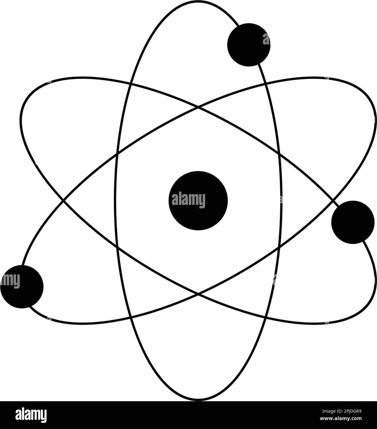 Molecular atom neutron laboratory Icon Vector physics science model for ...