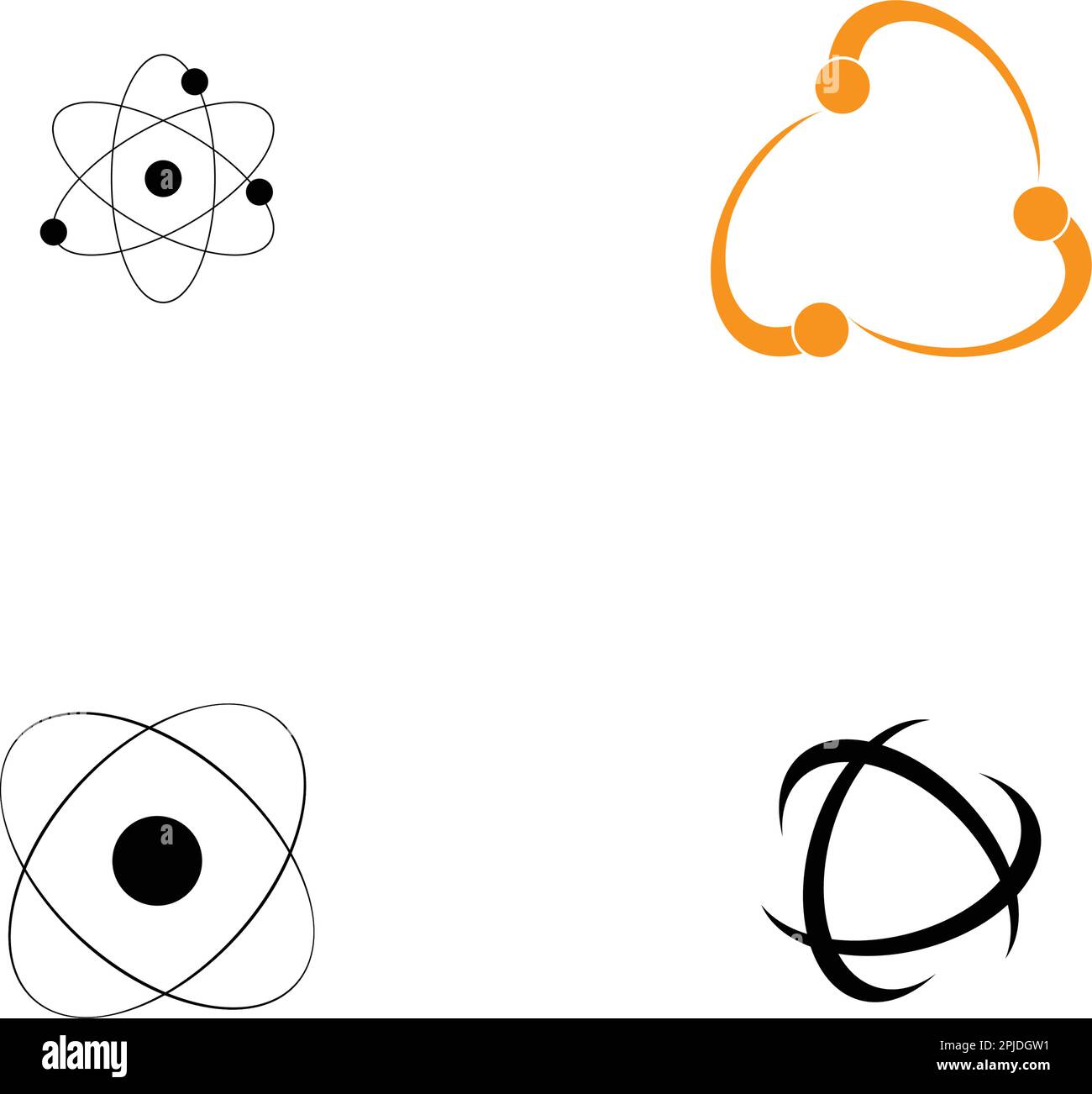 Molecular atom neutron laboratory Icon Vector physics science model for ...