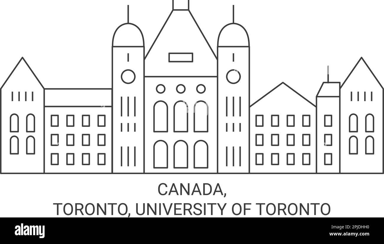 Canada, Toronto, University Of Toronto travel landmark vector ...