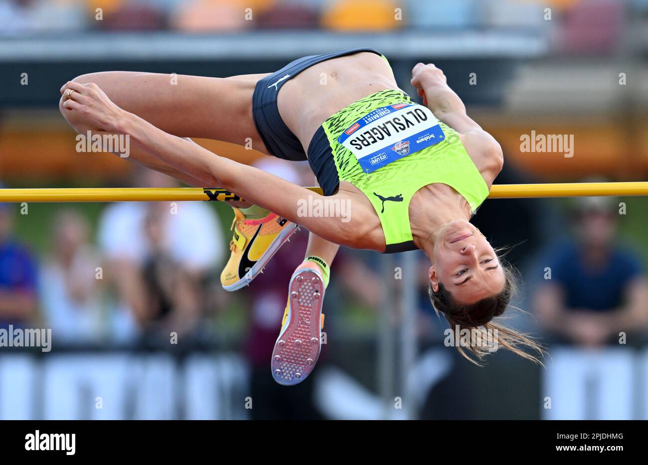 Nicola Olyslagers in action during the final of the women’s High Jump ...