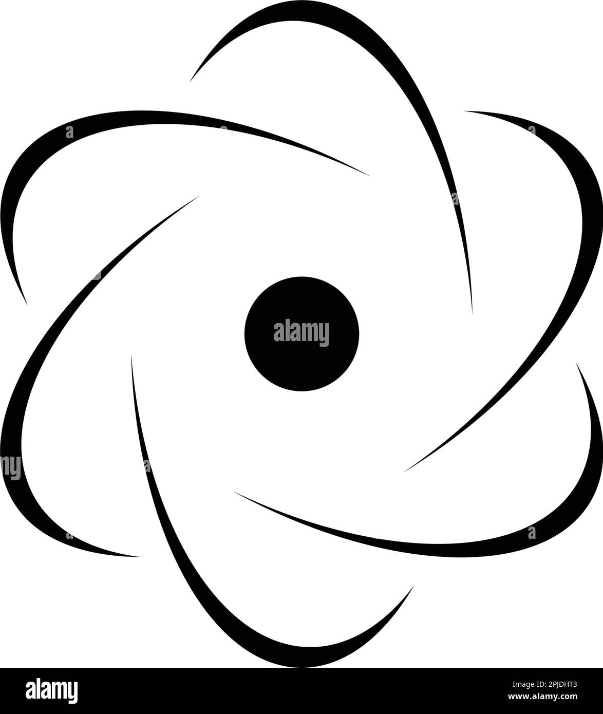 Molecular atom neutron laboratory Icon Vector physics science model for ...