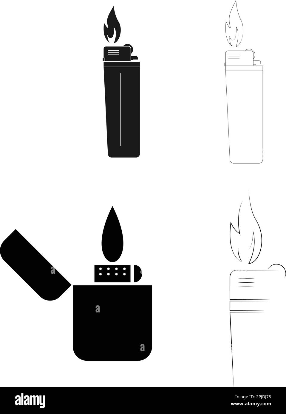 Gas Lighter Icon logo vektor temlpate Stock Vector Image & Art - Alamy