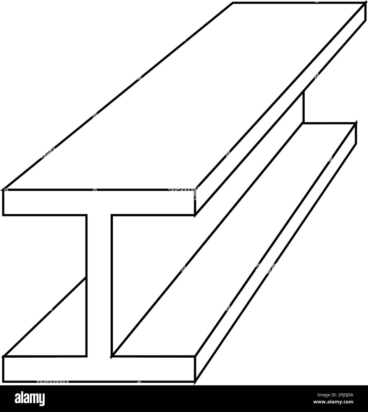 Steel product vector icon. I profile shape and long. That alloy of iron ...