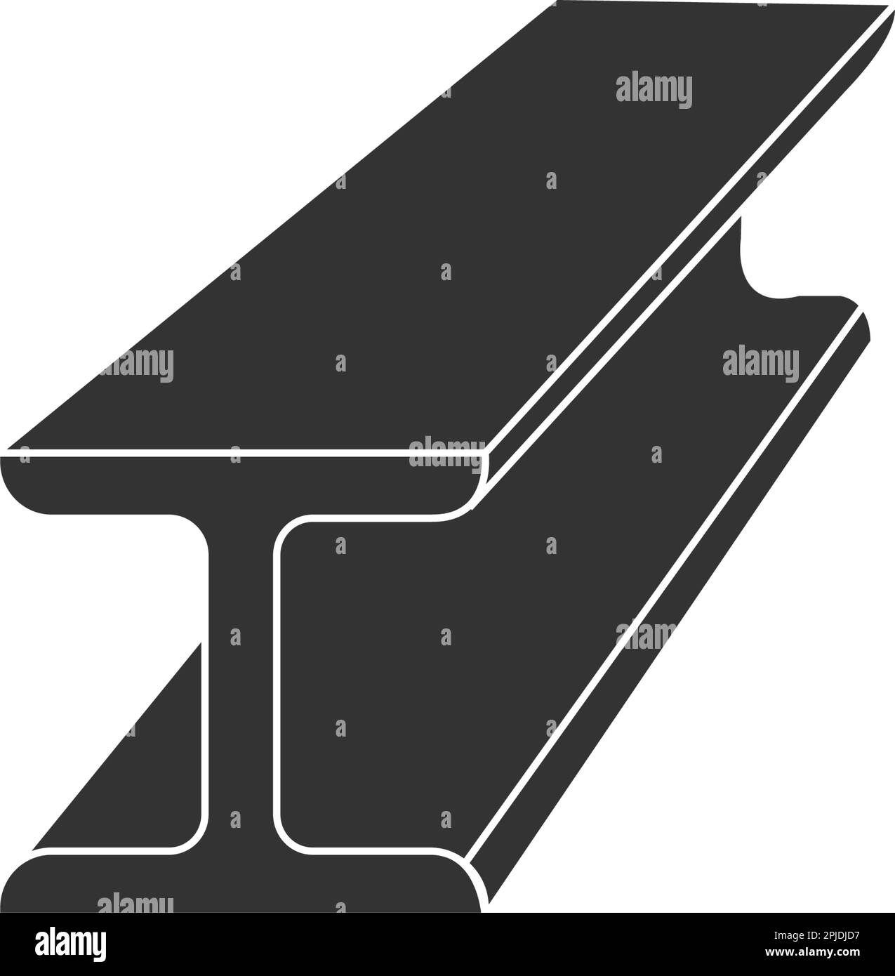 Steel product vector icon. I profile shape and long. That alloy of iron ...