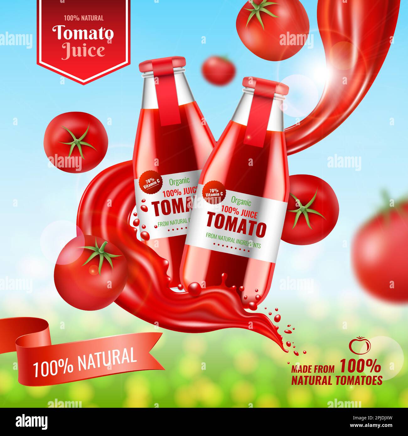 Red juice splash in Stock Vector Images - Alamy