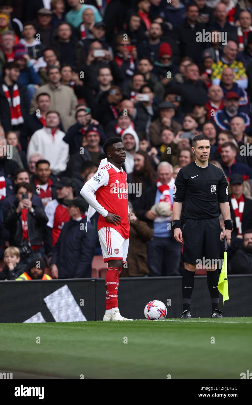 Bukayo saka april 2023 arsenal hi-res stock photography and images - Alamy