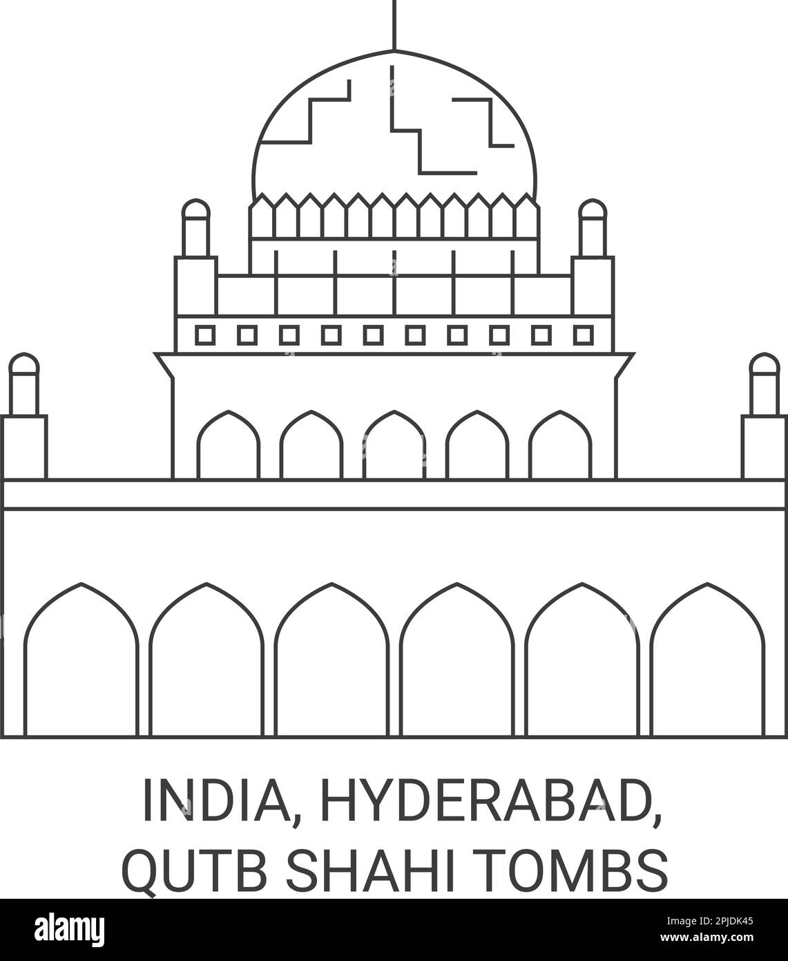 Qutub shahi tombs Stock Vector Images - Alamy