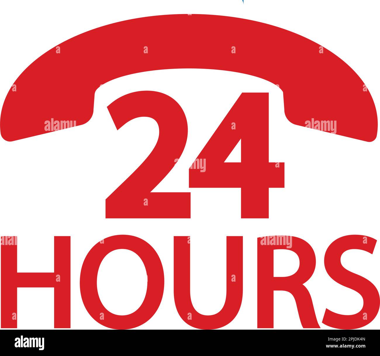 24-hour telephone service logo with telephone receiver image Stock ...