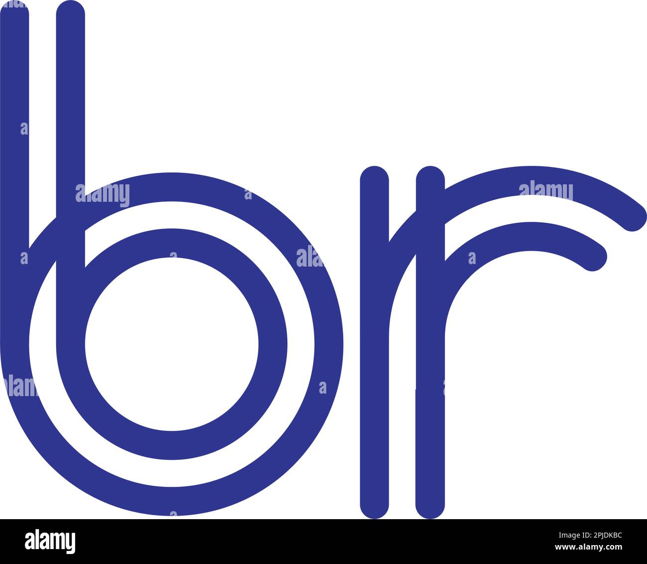 Br minimal logo design Cut Out Stock Images & Pictures - Alamy