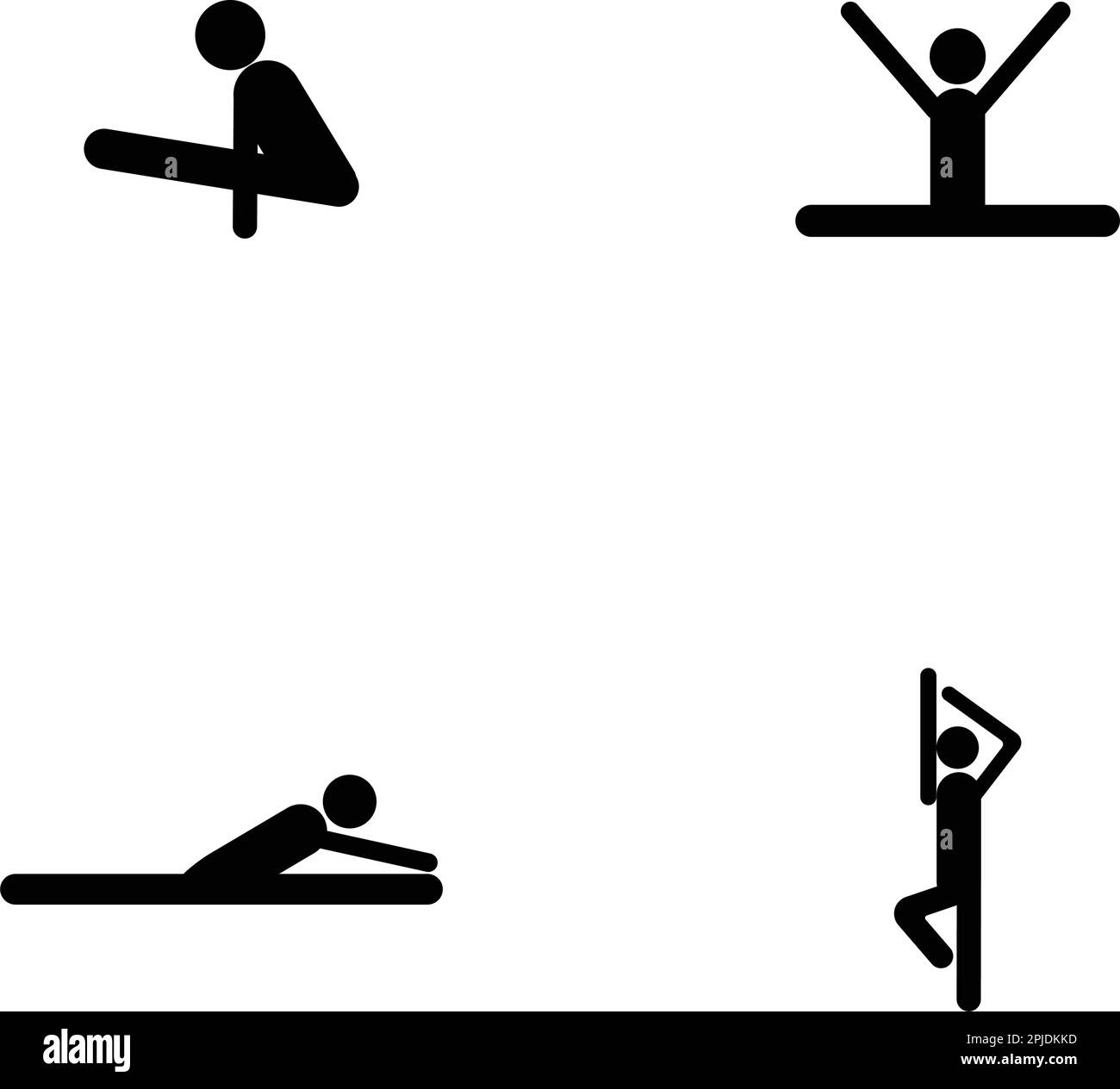 gymnastics woman icon sports logo vector template Stock Vector Image ...