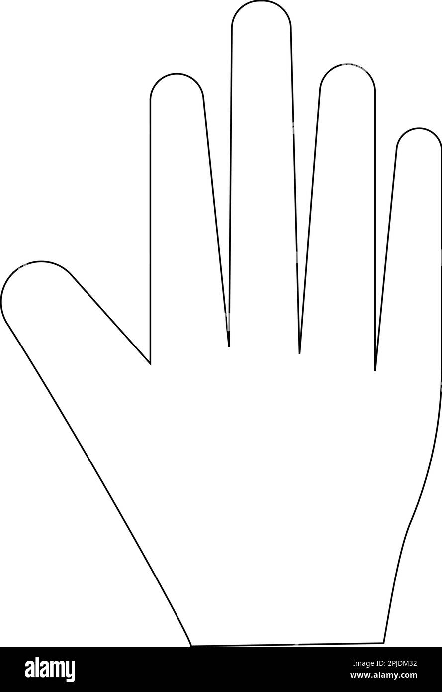 Right Hand Outline Template