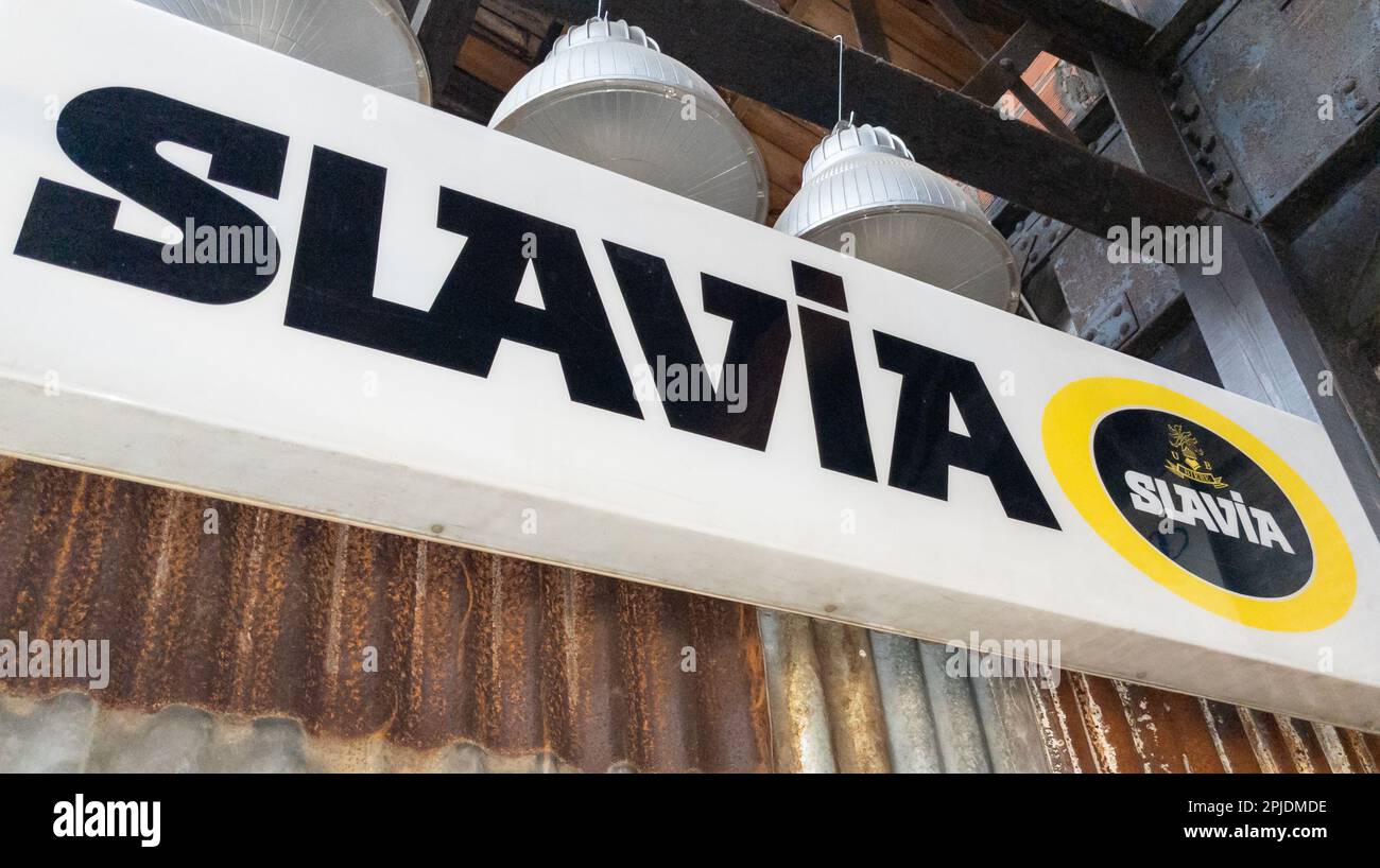 Bordeaux , Aquitaine France - 03 19 2023 : slavia logo brand beer and ...