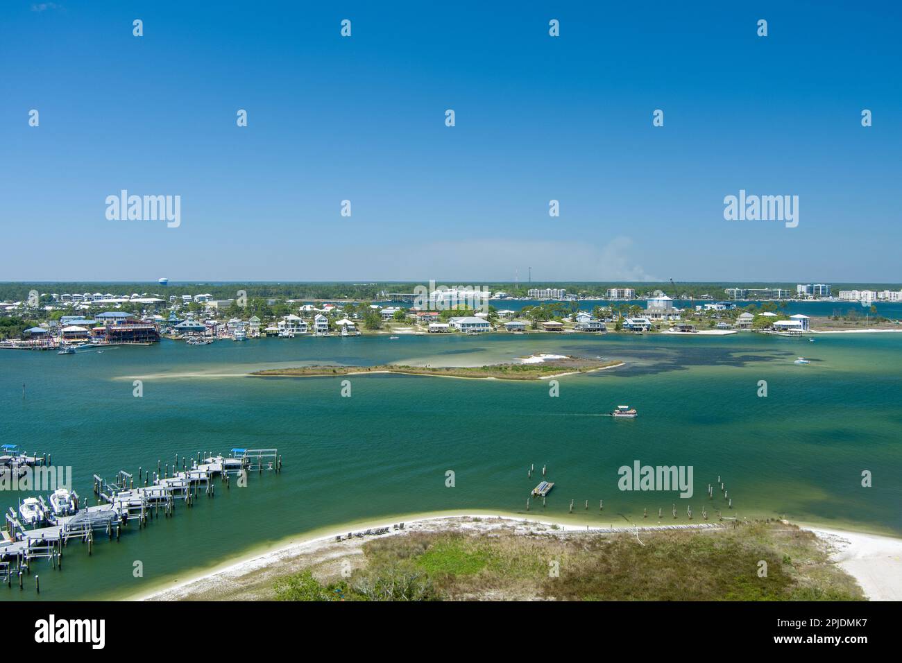 Aerial view of Saint John Bayou in Orange Beach, Alabama Stock Photo ...