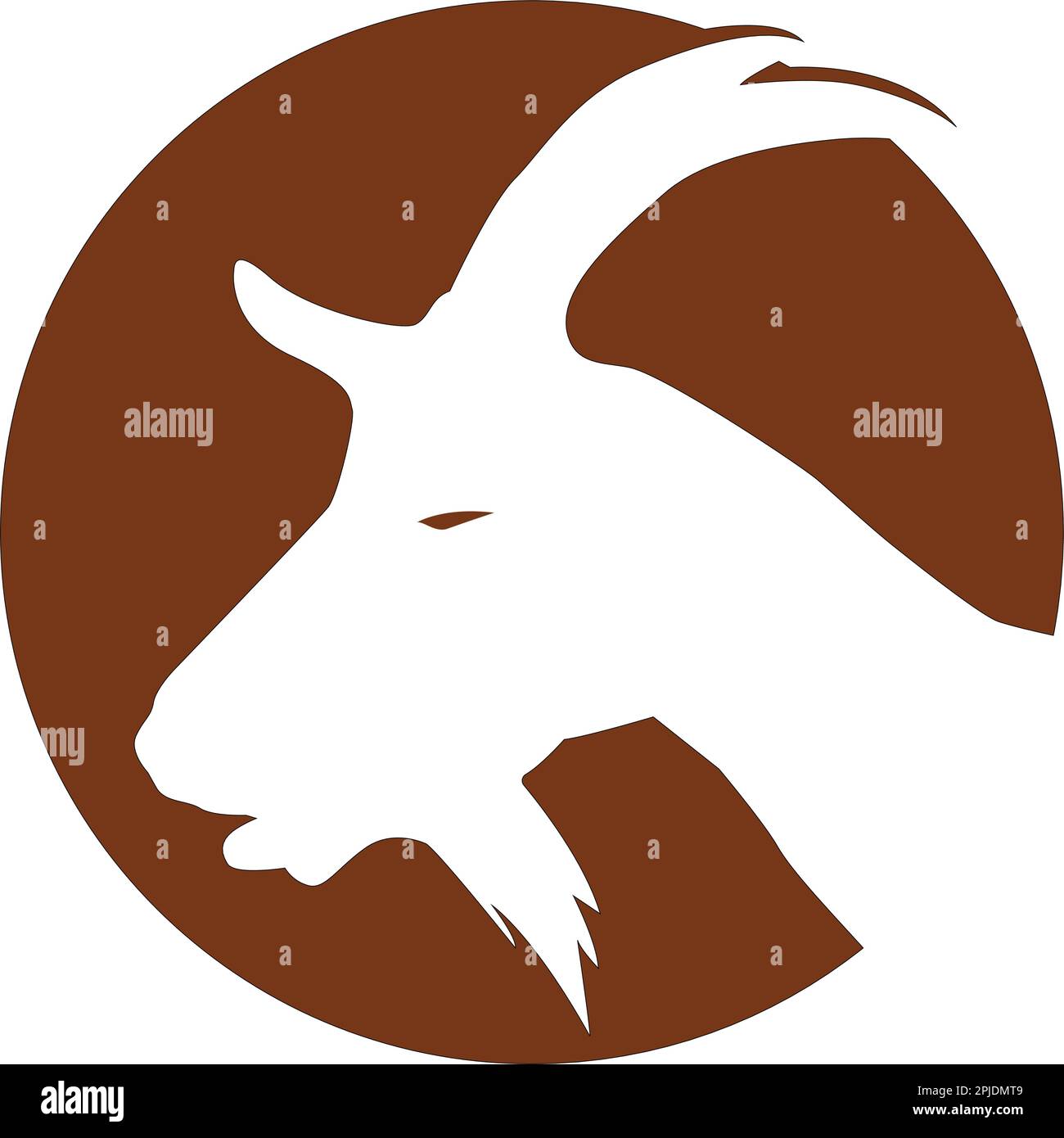 horned goat head logo vector template Stock Vector Image & Art - Alamy