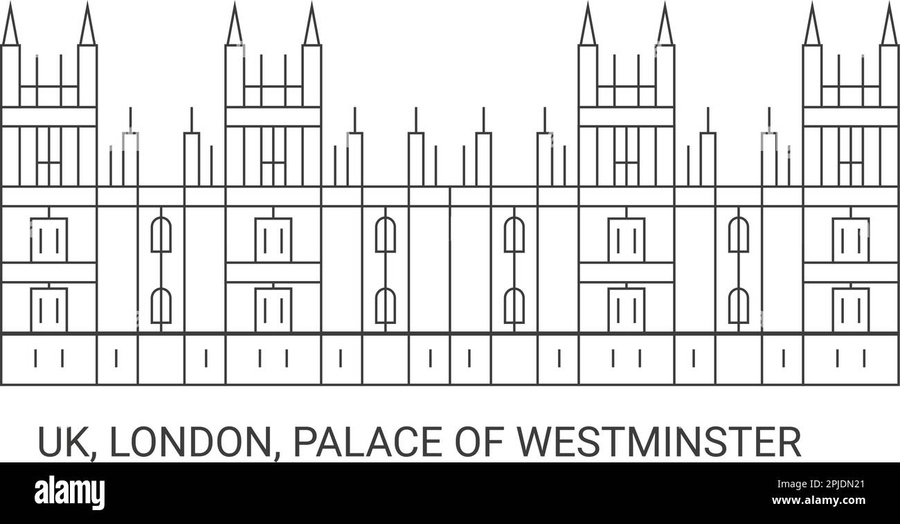 England, London, Palace Of Westminster, travel landmark vector illustration Stock Vector Image ...