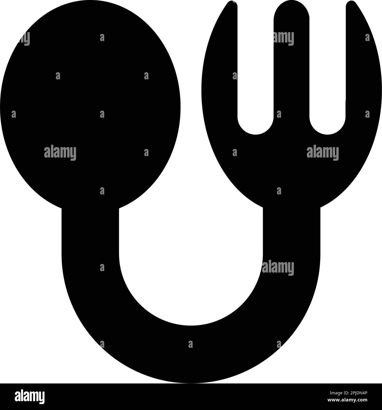 spoon and fork logo icon vektor template Stock Vector Image & Art - Alamy