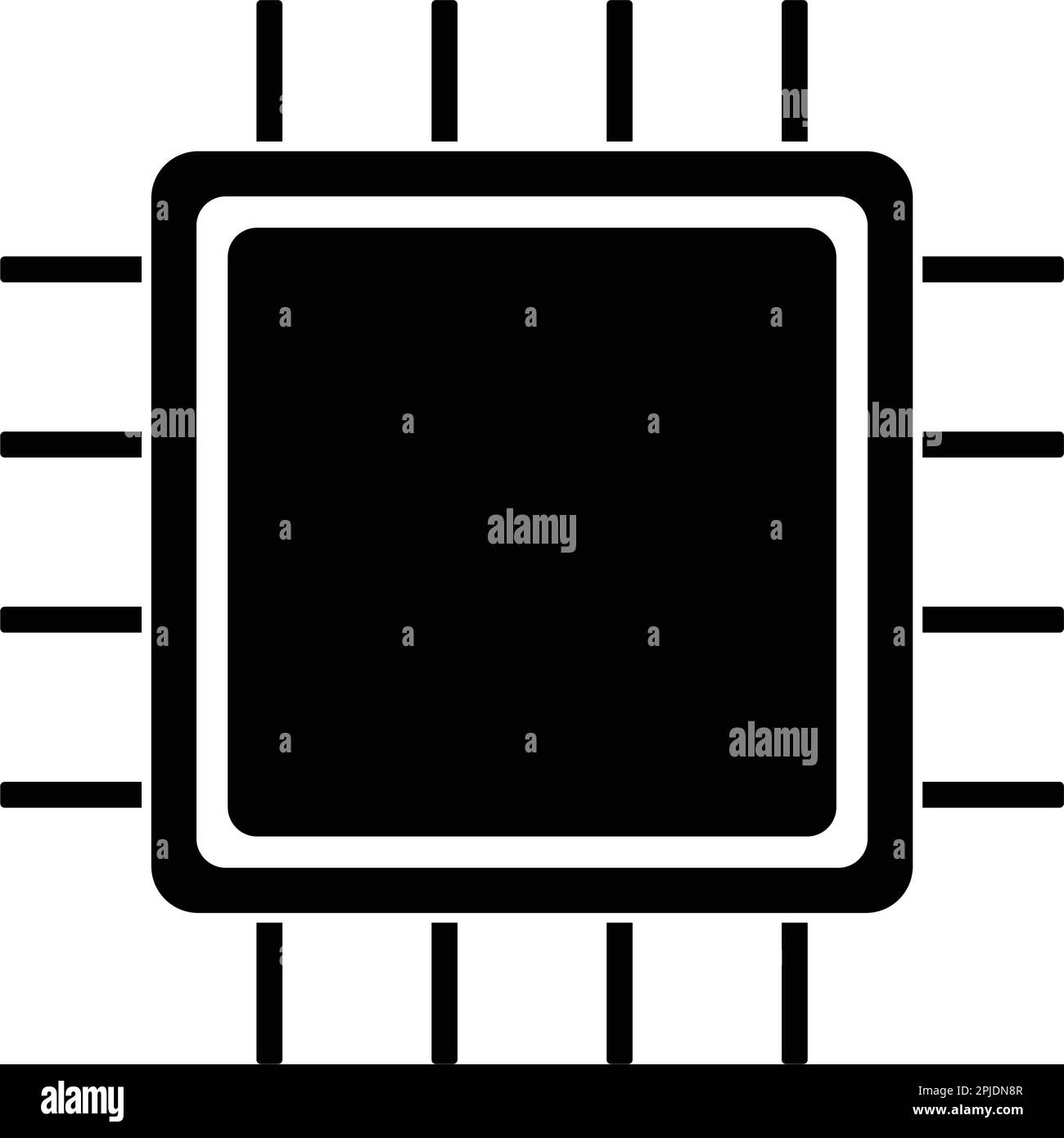 Chip Processor Vector Icon Illustration Design Stock Vector Image And Art