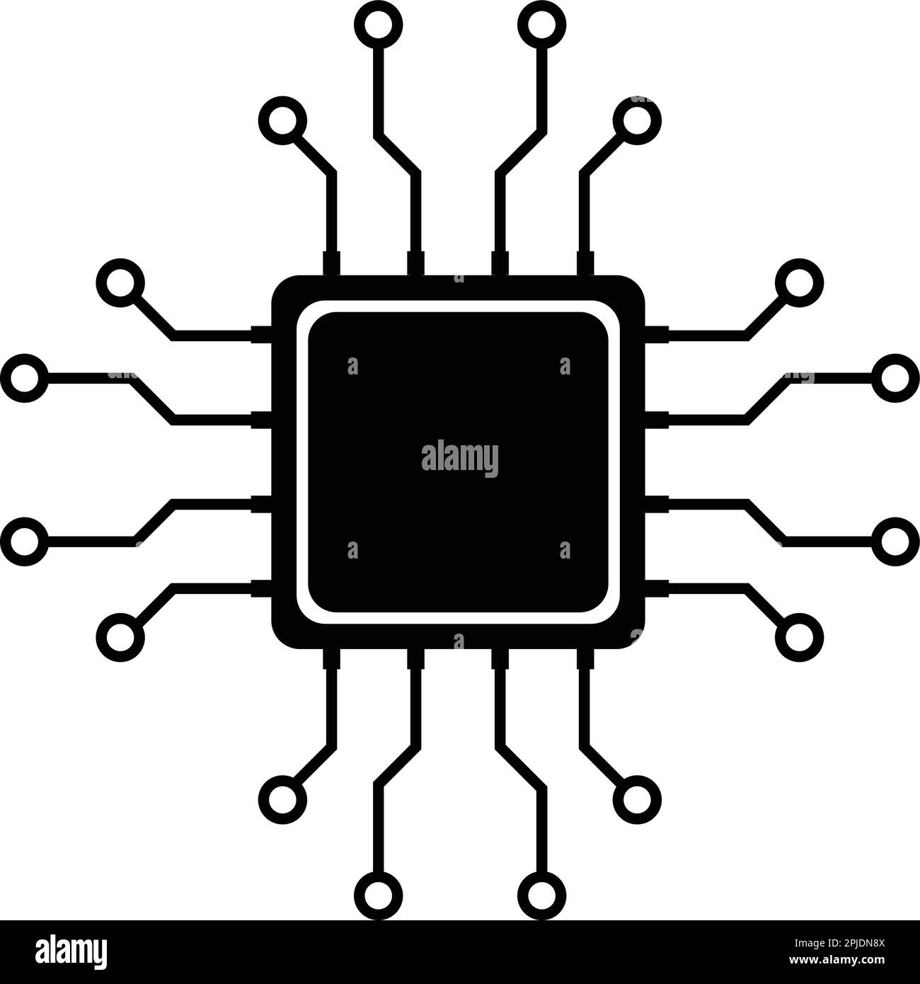 Chip Processor Vector Icon Illustration Design Stock Vector Image And Art