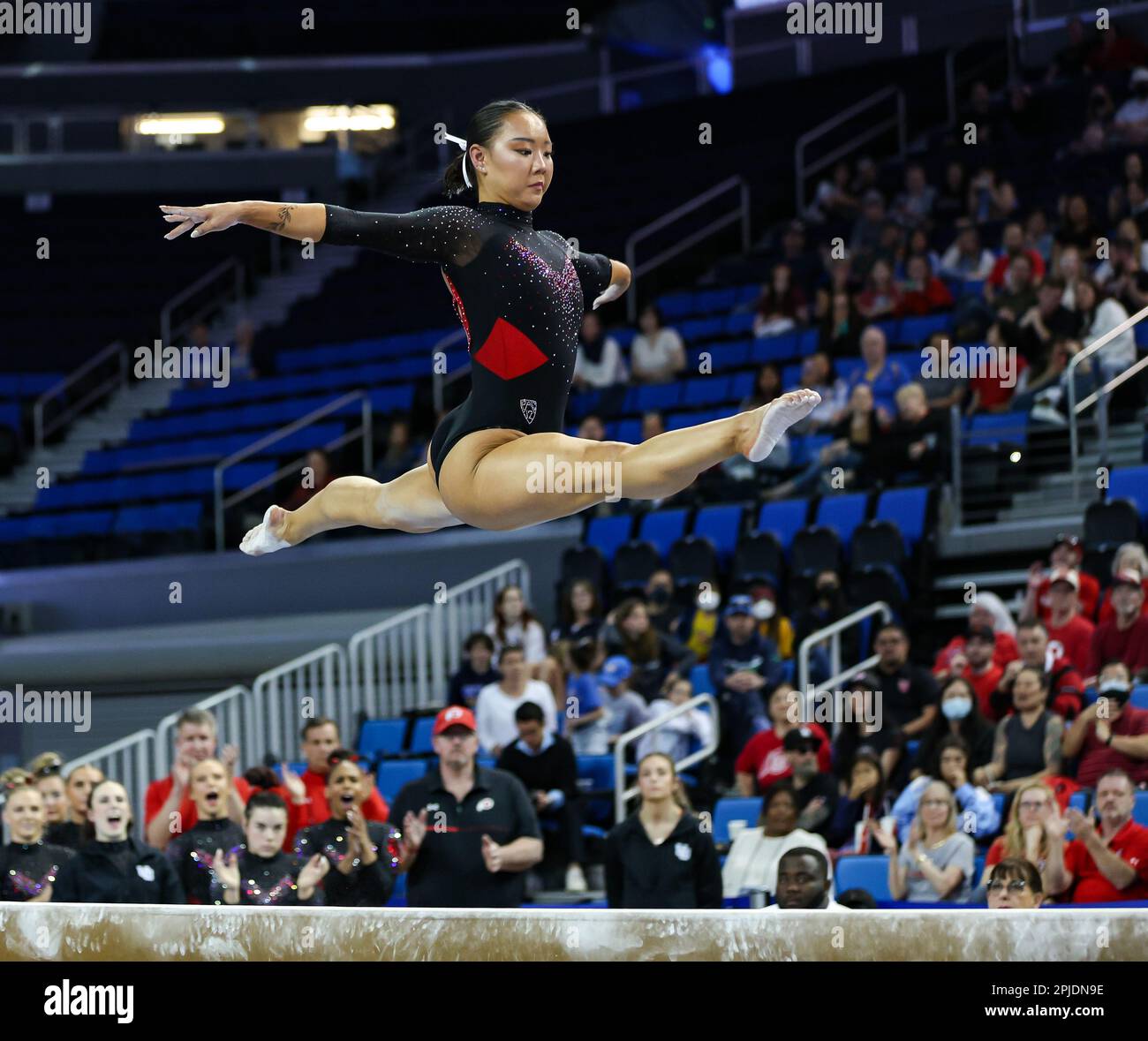Los Angeles, OK, USA. 1st Apr, 2023. Utah's Kara Eaker competes on the ...
