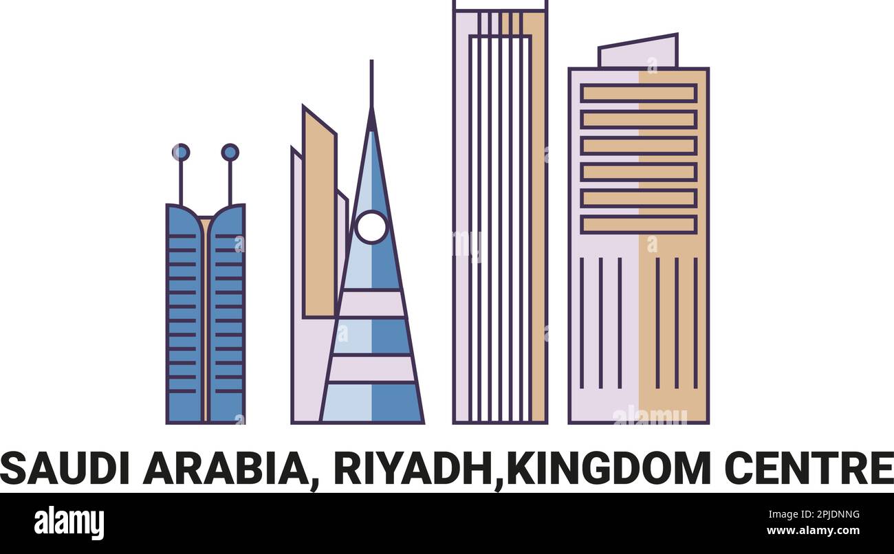 Saudi Arabia, Riyadh,Kingdom Centre, travel landmark vector ...