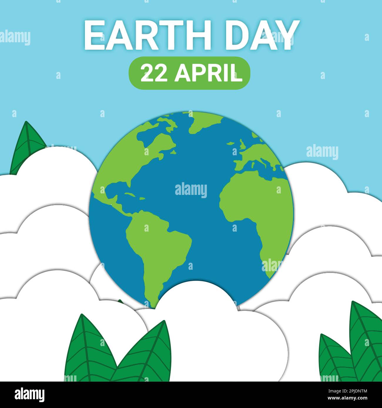 Earth Day. 22 April. Vector illustration. Flat design. World ...