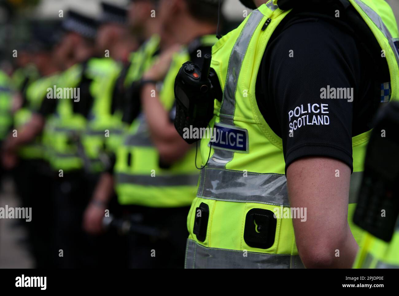 File photo dated 04/06/16 of Police Scotland officers, as more than a ...