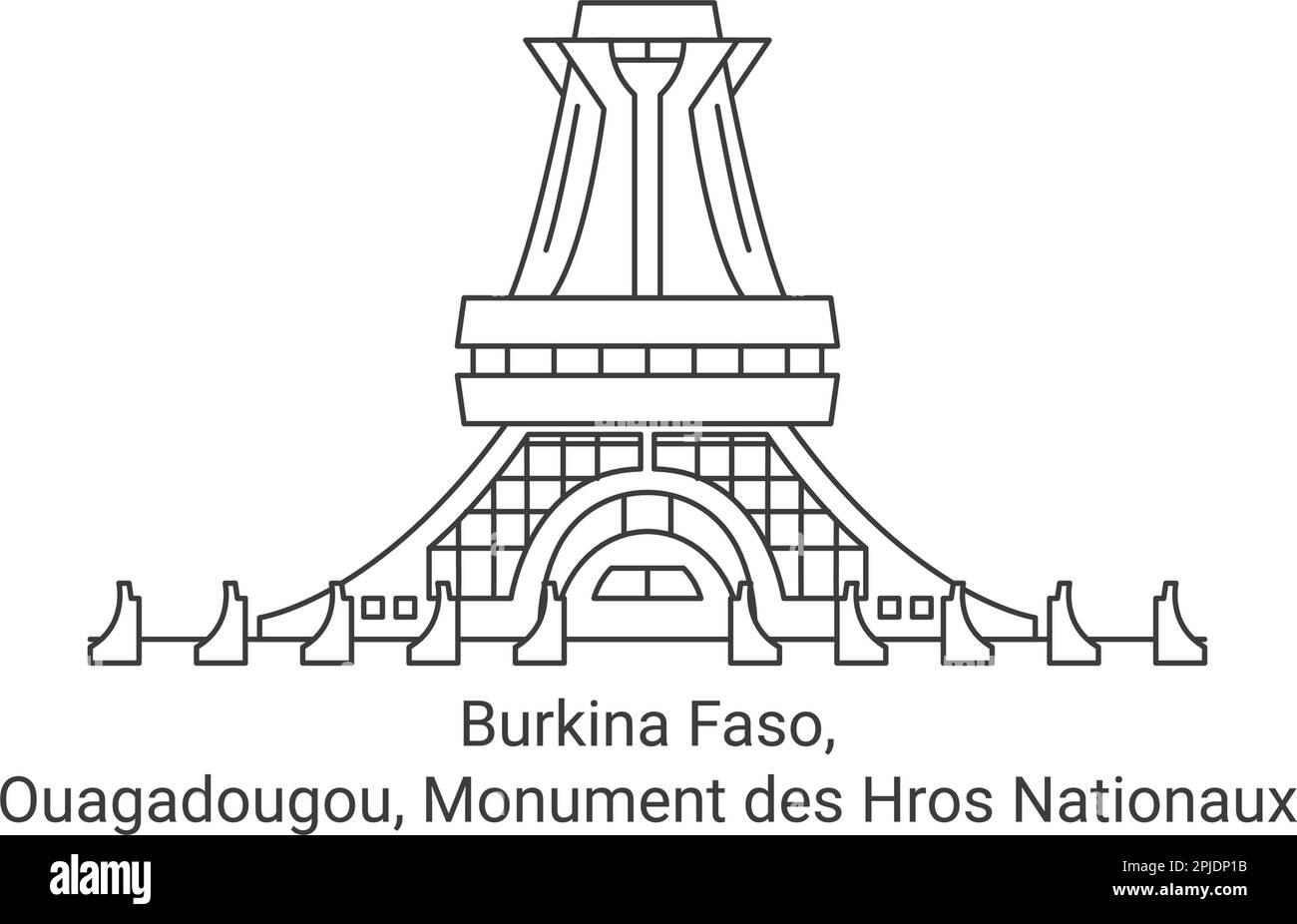 Burkina Faso, Ouagadougou, Monument Des Hros Nationaux travel landmark ...