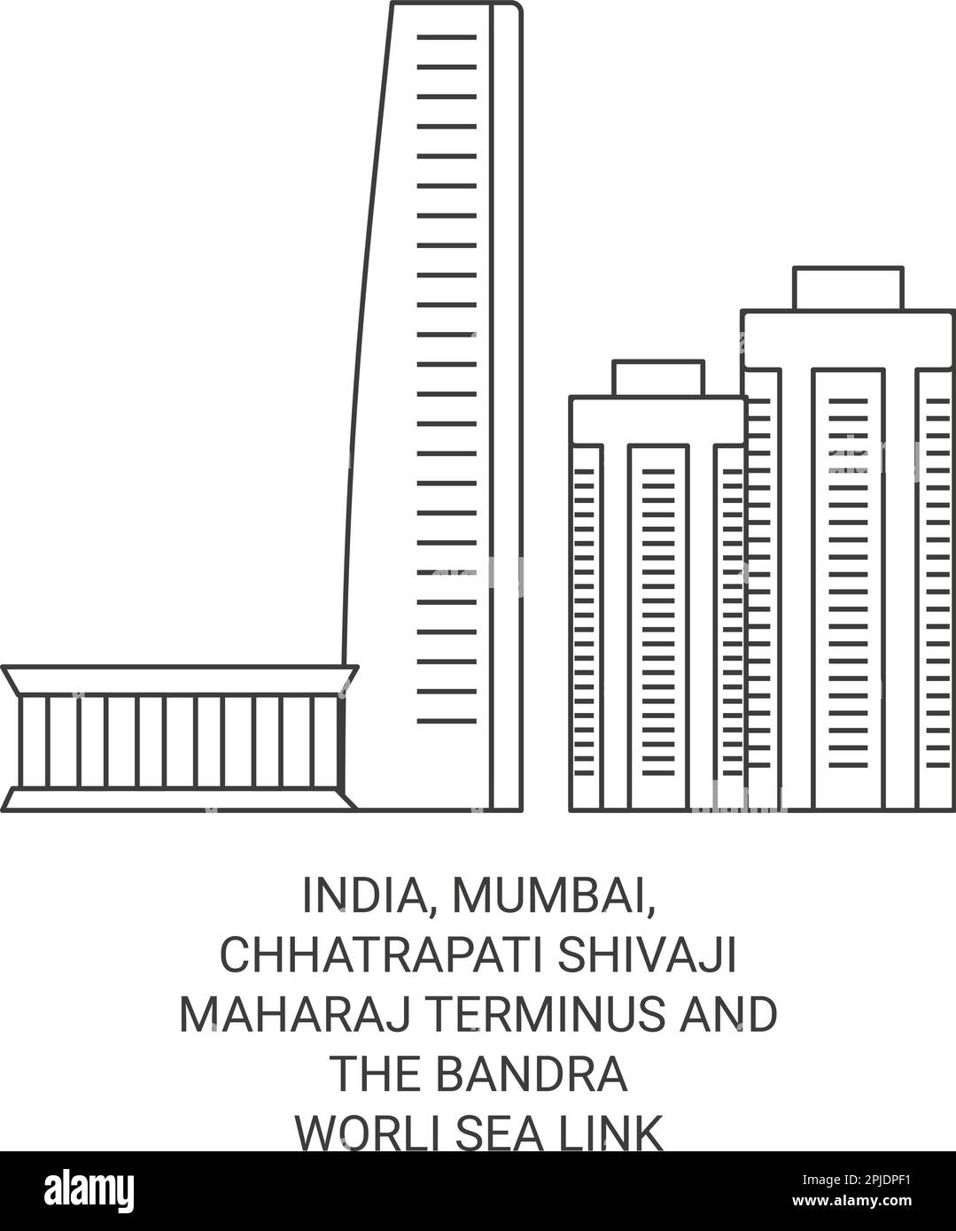 India, Mumbai, Chhatrapati Shivaji Maharaj Terminus And The Bandraworli ...