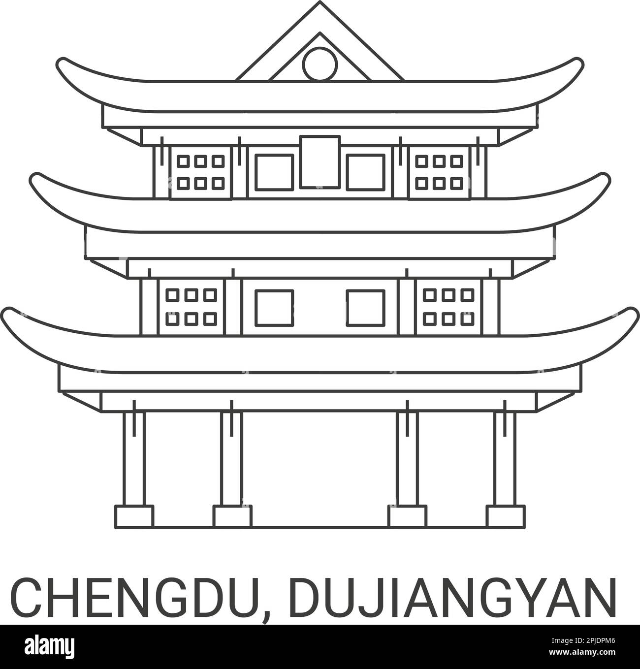 China sichuan dujiangyan bridge Stock Vector Images - Alamy