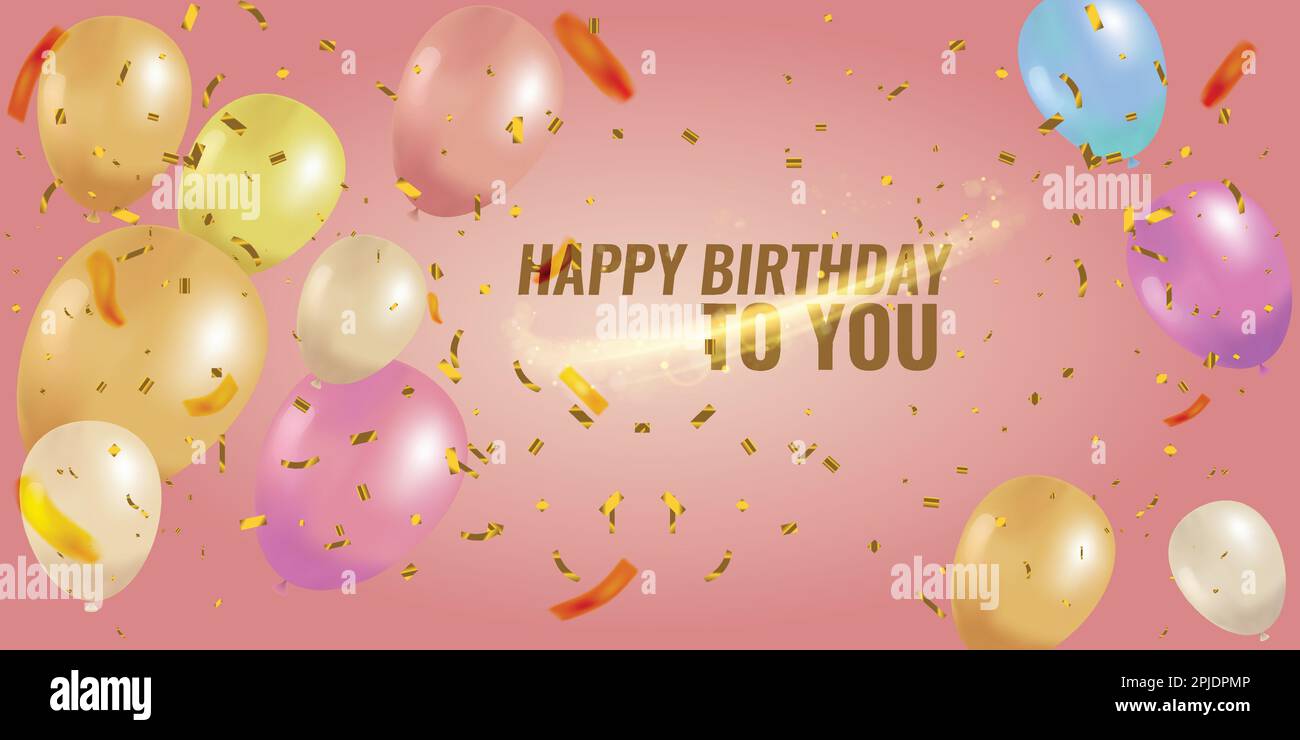 Colorful Happy Birthday poster for your design Stock Vector Image & Art ...