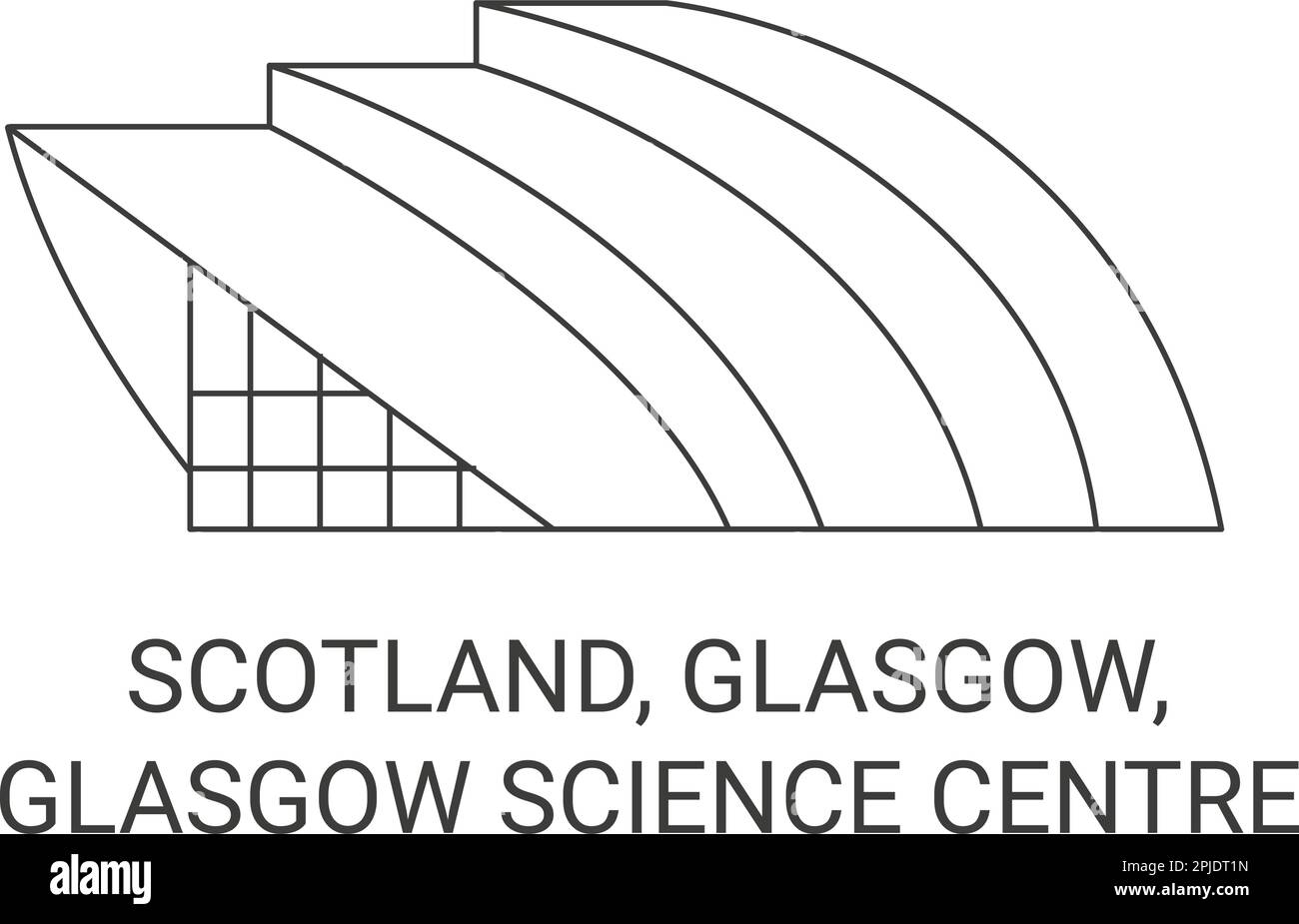 Scotland, Glasgow, Glasgow Science Centre travel landmark vector ...