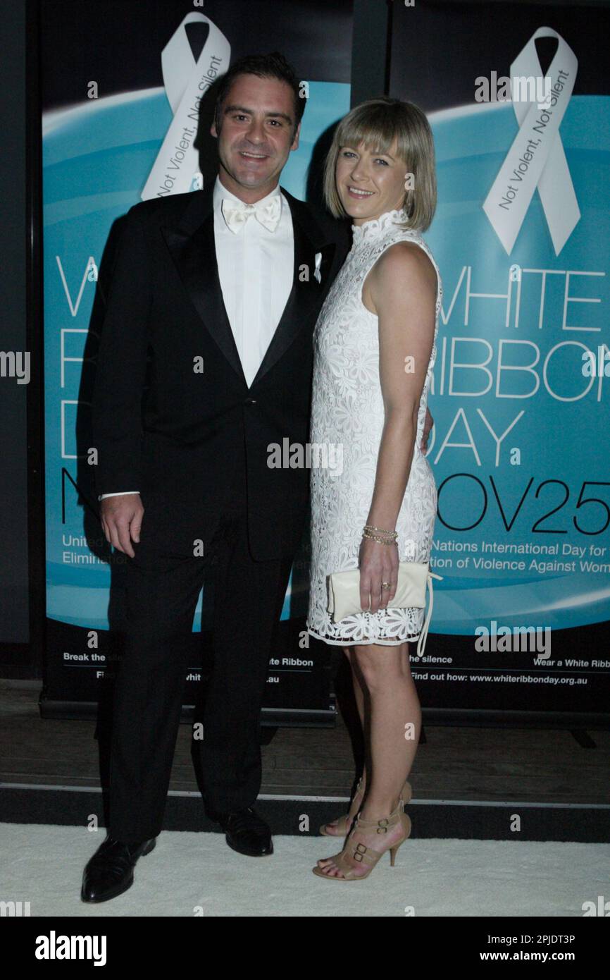 Andrew O'Keefe and his wife A white tie fund-rasing gala dinner is held ...